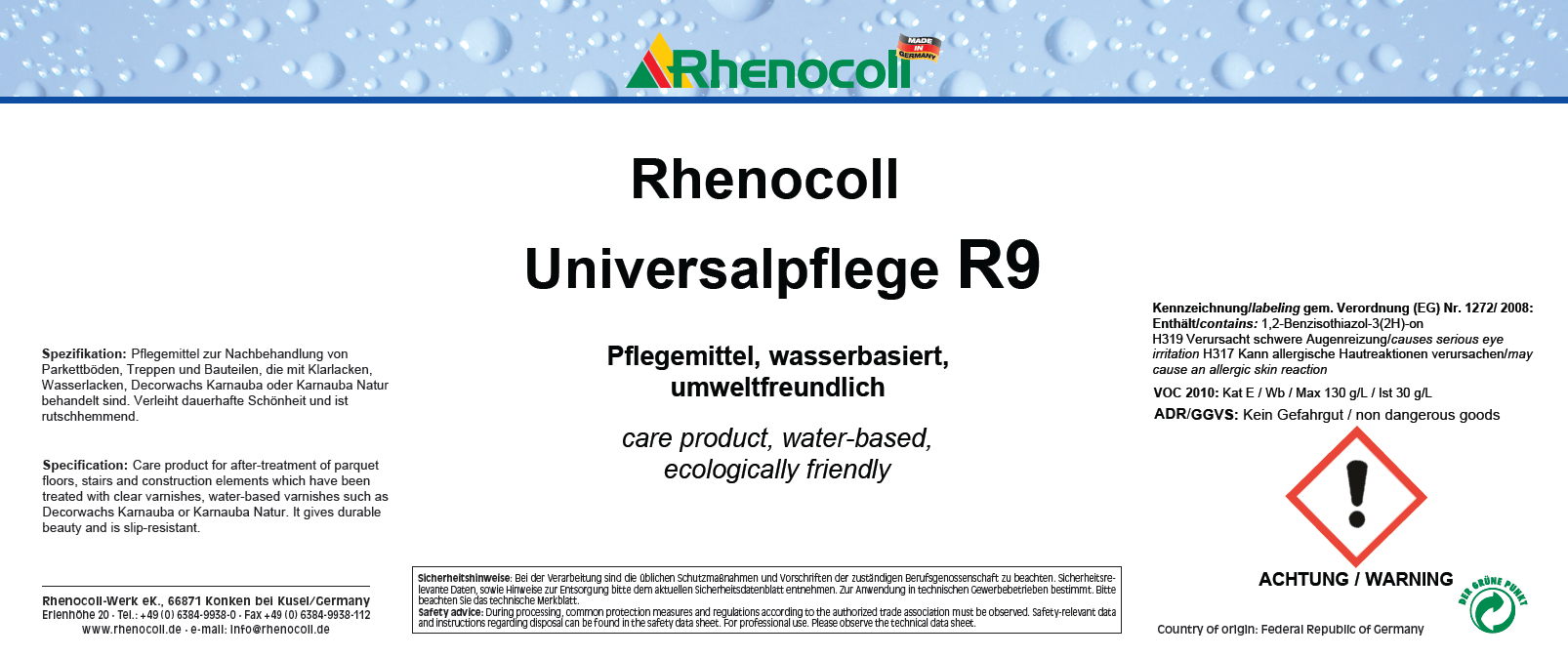 Rhenocoll Universalpflege R9